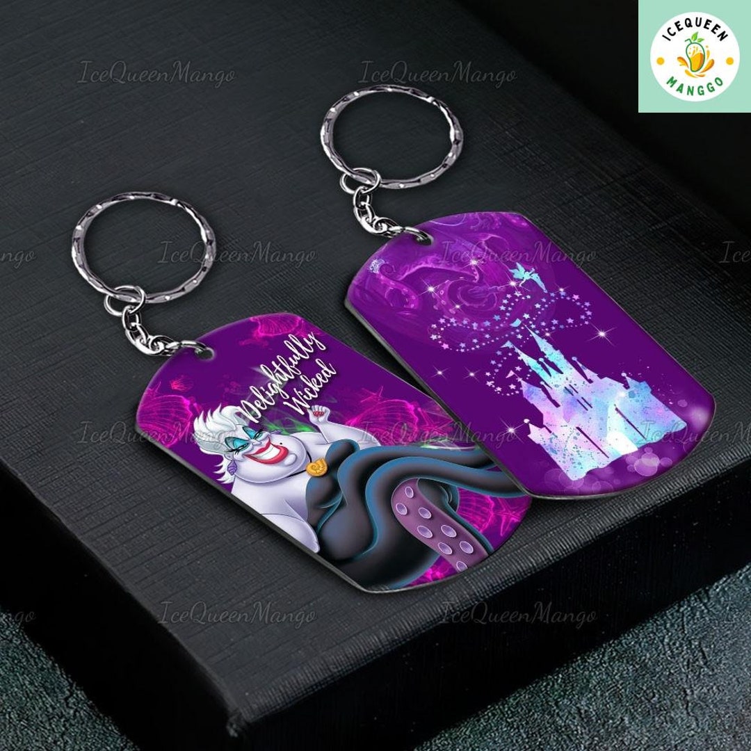 Ursula Villains Keychain, Ursula Disney Keyring, Ursula Villains ...
