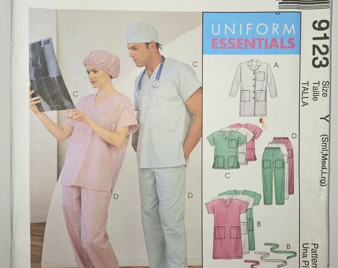 Mccall's Scrubs Sewing Pattern 9123. New/uncut. Men/women Unisex Scrubs ...