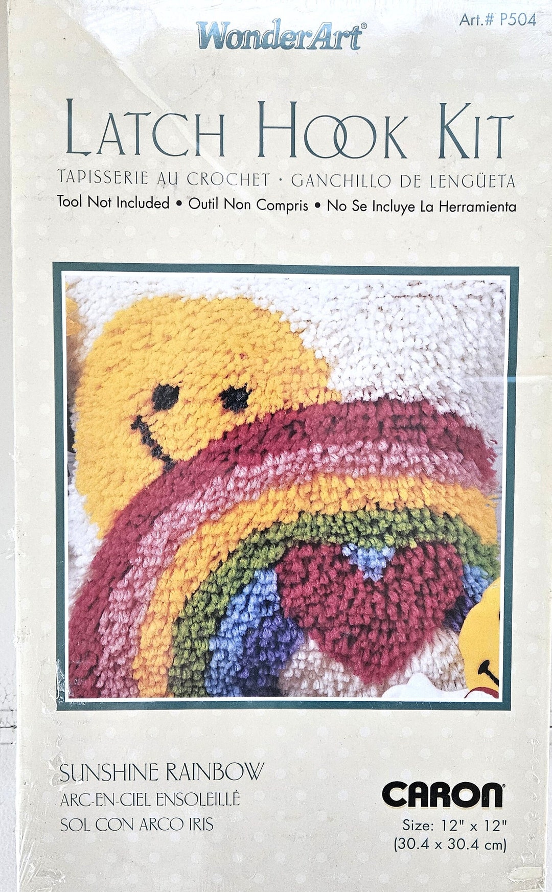 Caron Wonderart Latch Hook Kit P504 Sunshine Rainbow Design. Incl ...