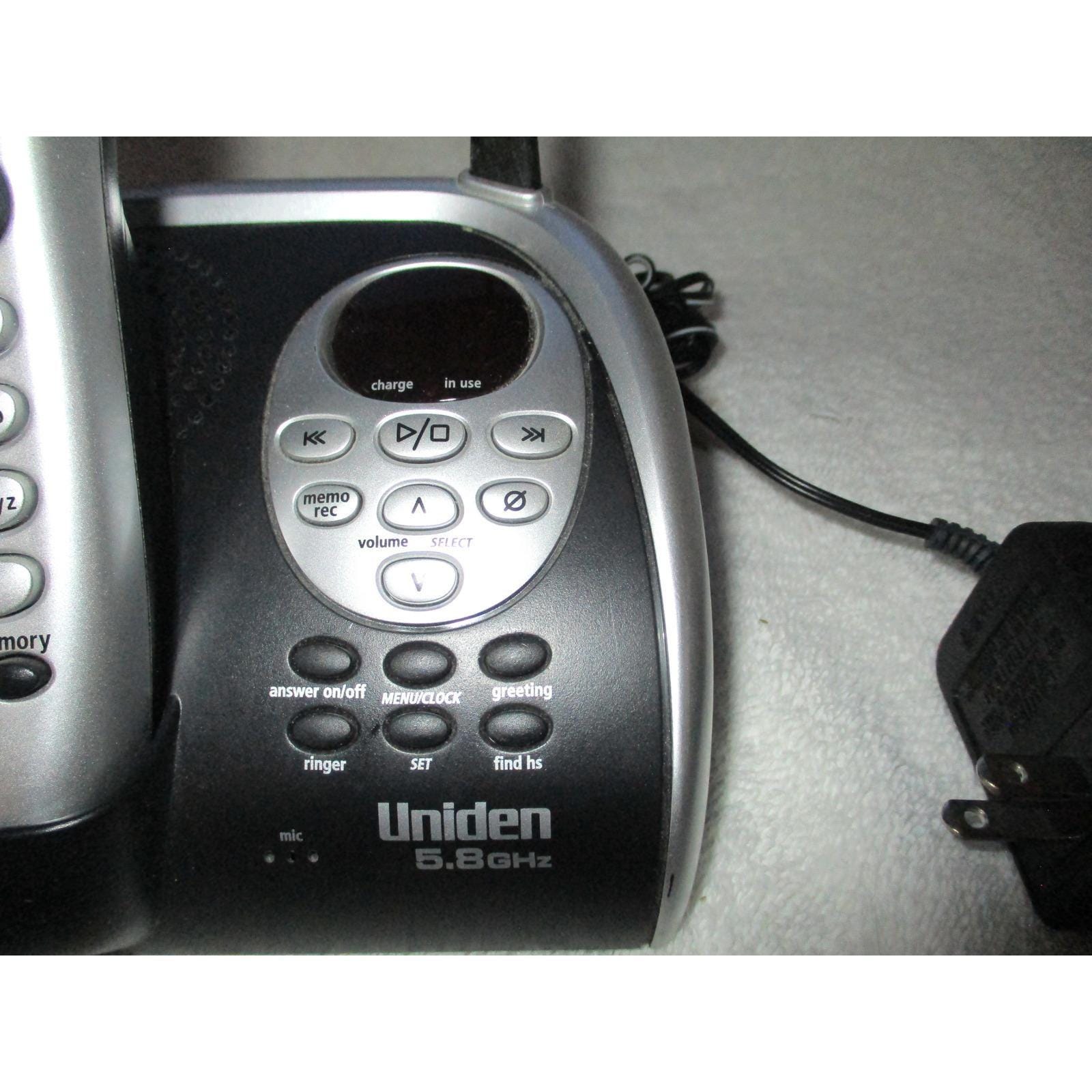 Uniden 5.8 Ghz Dual Handset Cordless Phone W/answering System/power ...