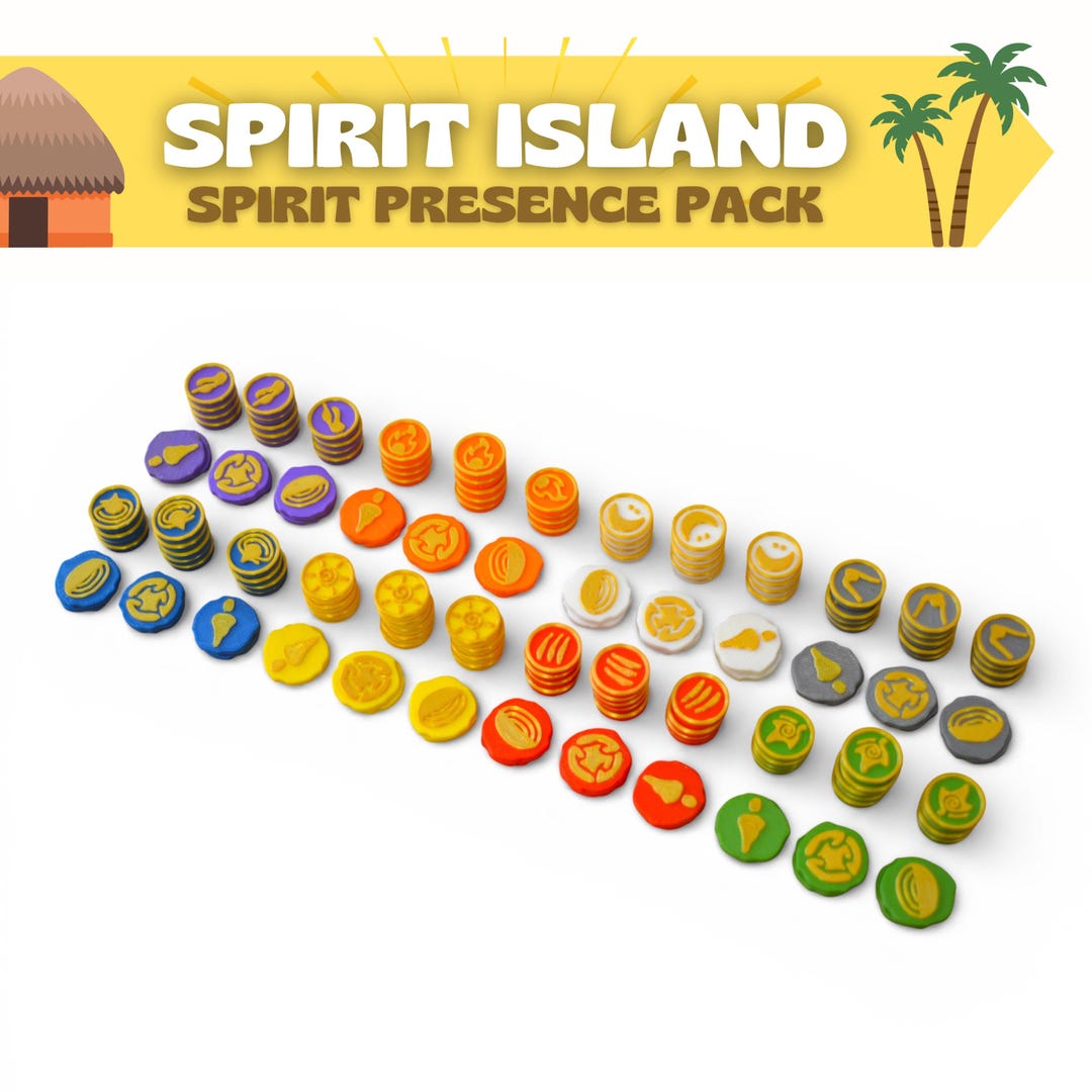 Spirit Island Deluxe Presence Tokens | 152 Pieces | 3D Printed Upgrade ...