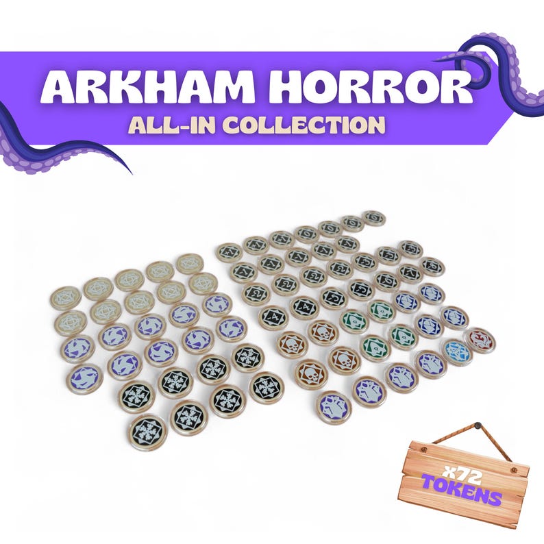 Arkham Horror LCG Chaos Tokens | 72 Deluxe Pieces | 3D Printed Upgrade ...