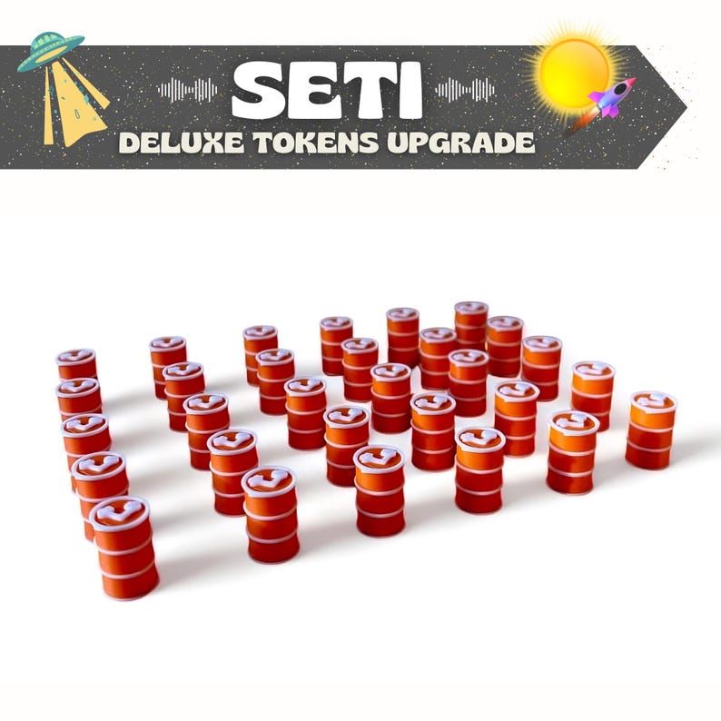 SETI Board Game Deluxe Upgrade | 65 Pieces | 3D Printed Tokens & Tile ...