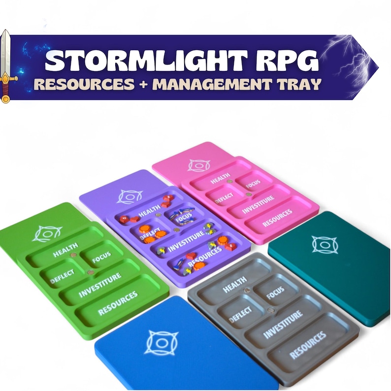 Stormlight Archive RPG Resource Tracker | 60 Deluxe Cosmere Tokens | 3D ...