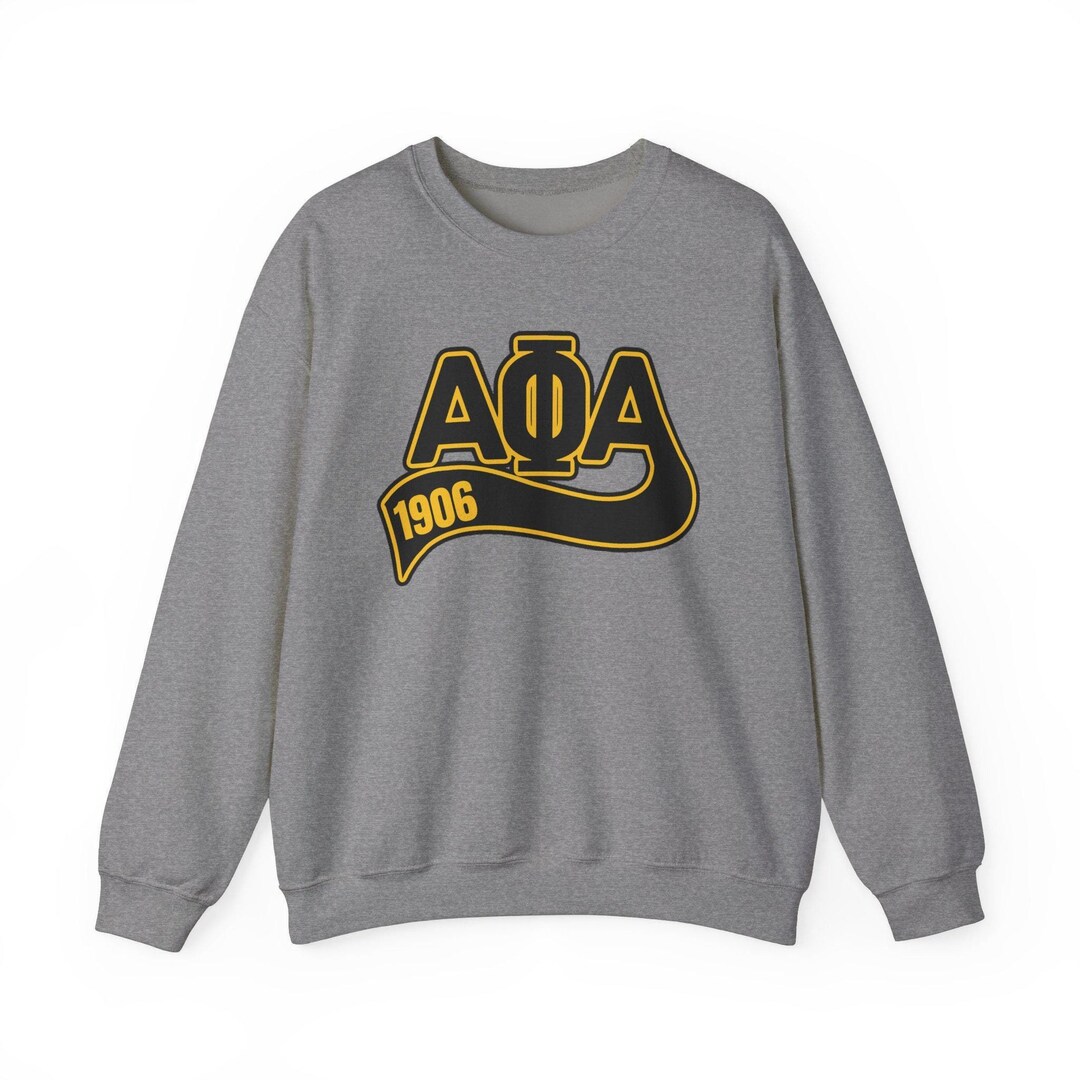 Alphas 1906 A Phi A Sweatshirt, APA Apparel, Alpha Phi Alpha Black ...