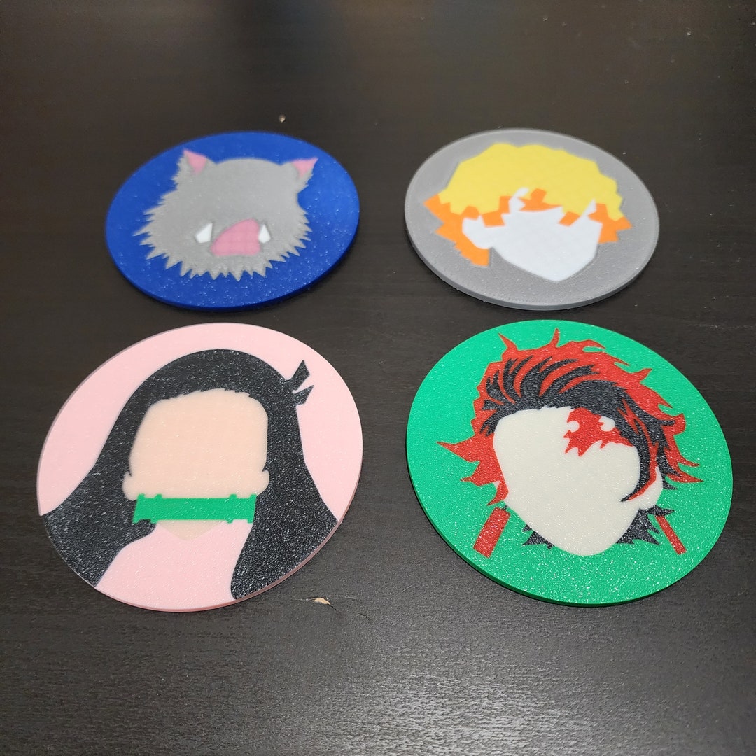 Anime Coasters Demon Slayer Set - Etsy