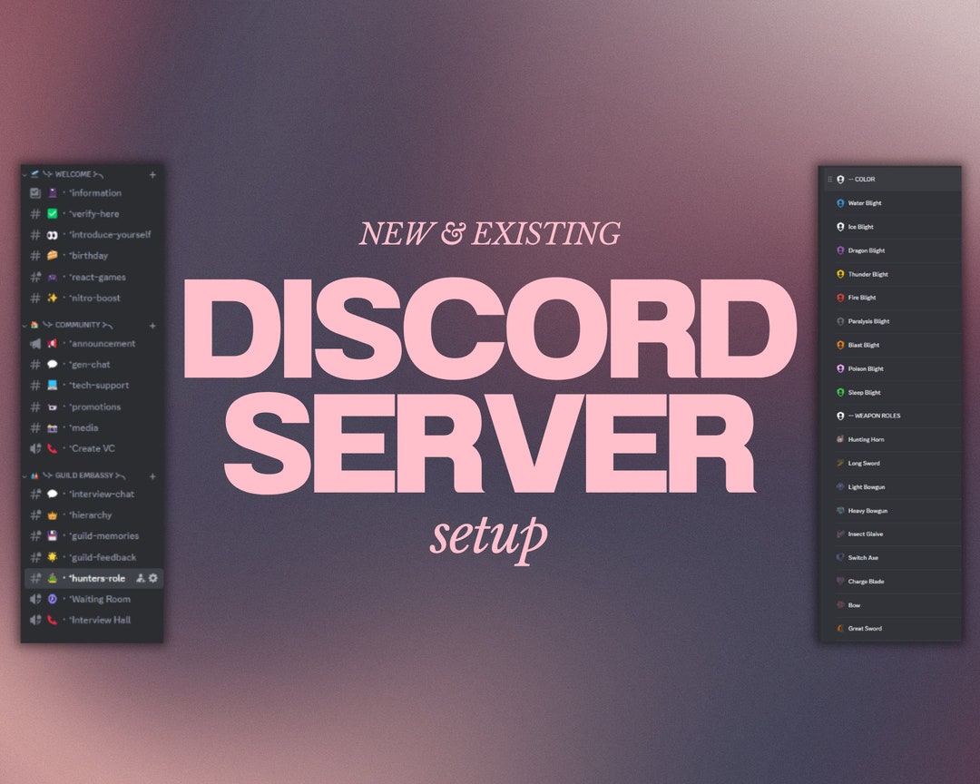 COMPLETE Discord Server Setup Custom Commission - Etsy UK