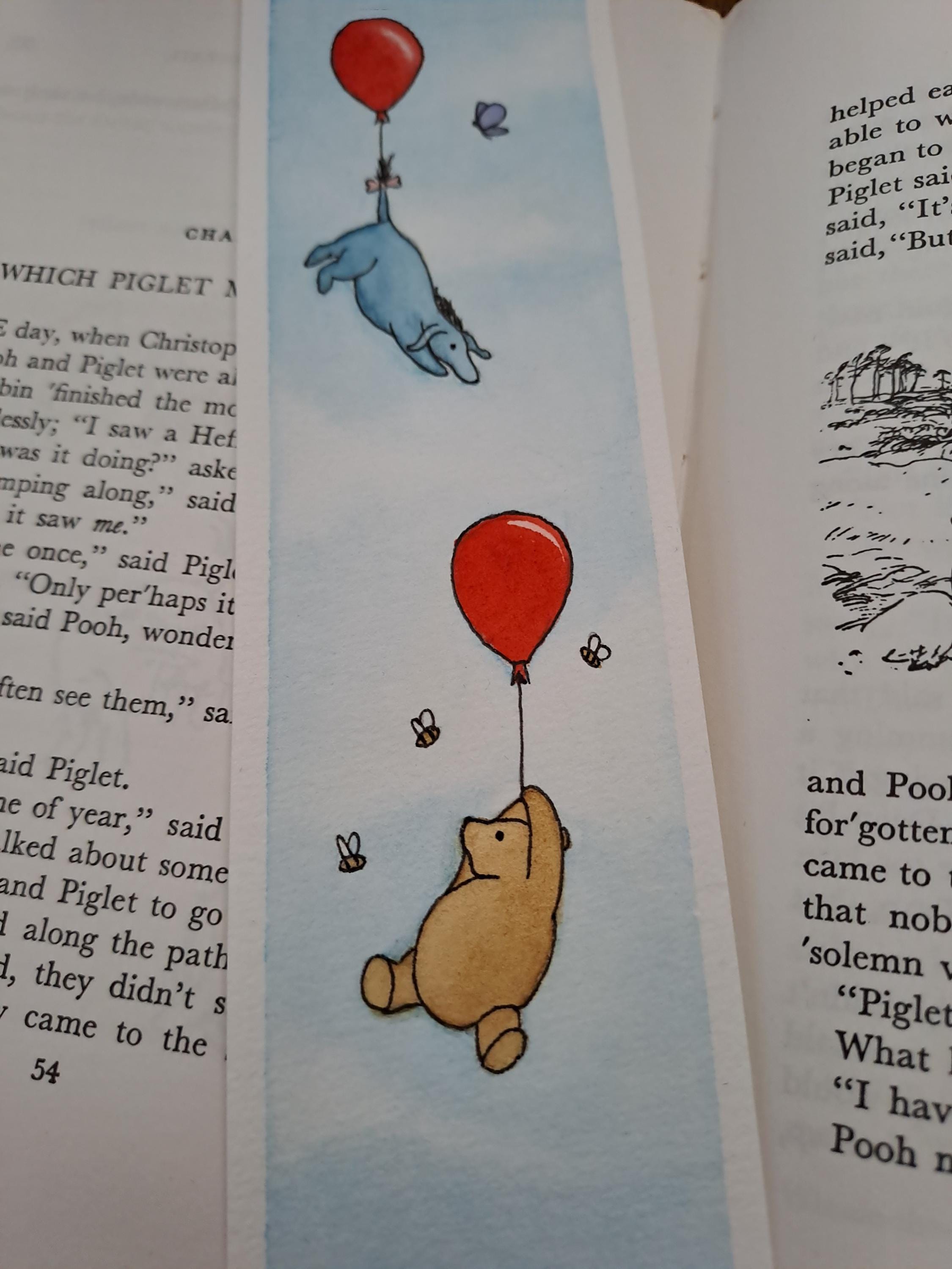 Winnie the Pooh Bookmark – Hand-painted Original – Classic Pooh and ...