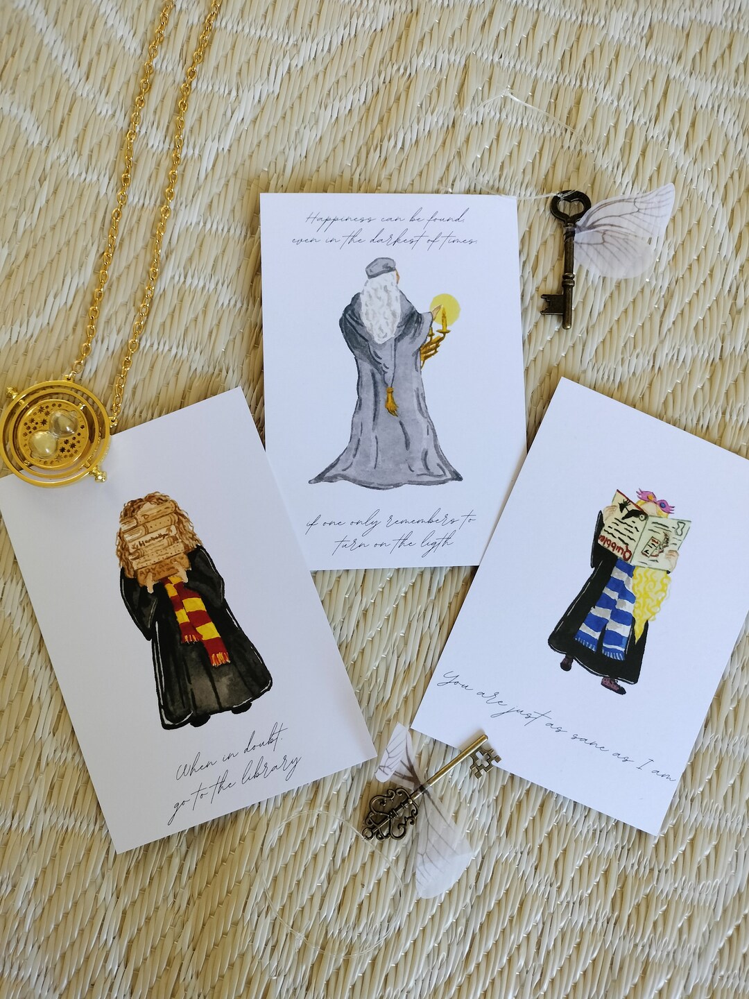 Magic Themed Postcards - Teacher and Students - Wizard World - Etsy