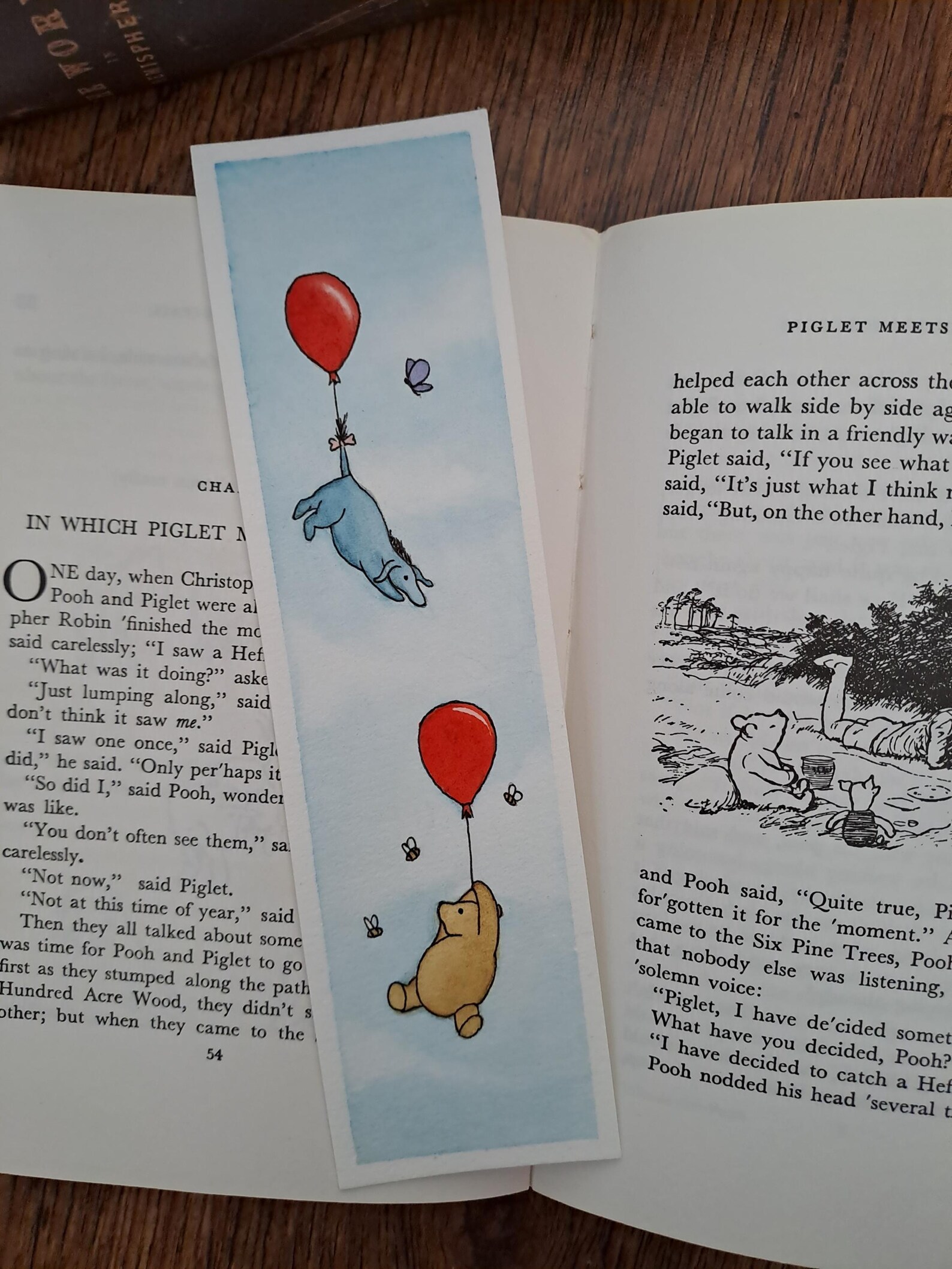 Winnie the Pooh Bookmark – Hand-painted Original – Classic Pooh and ...