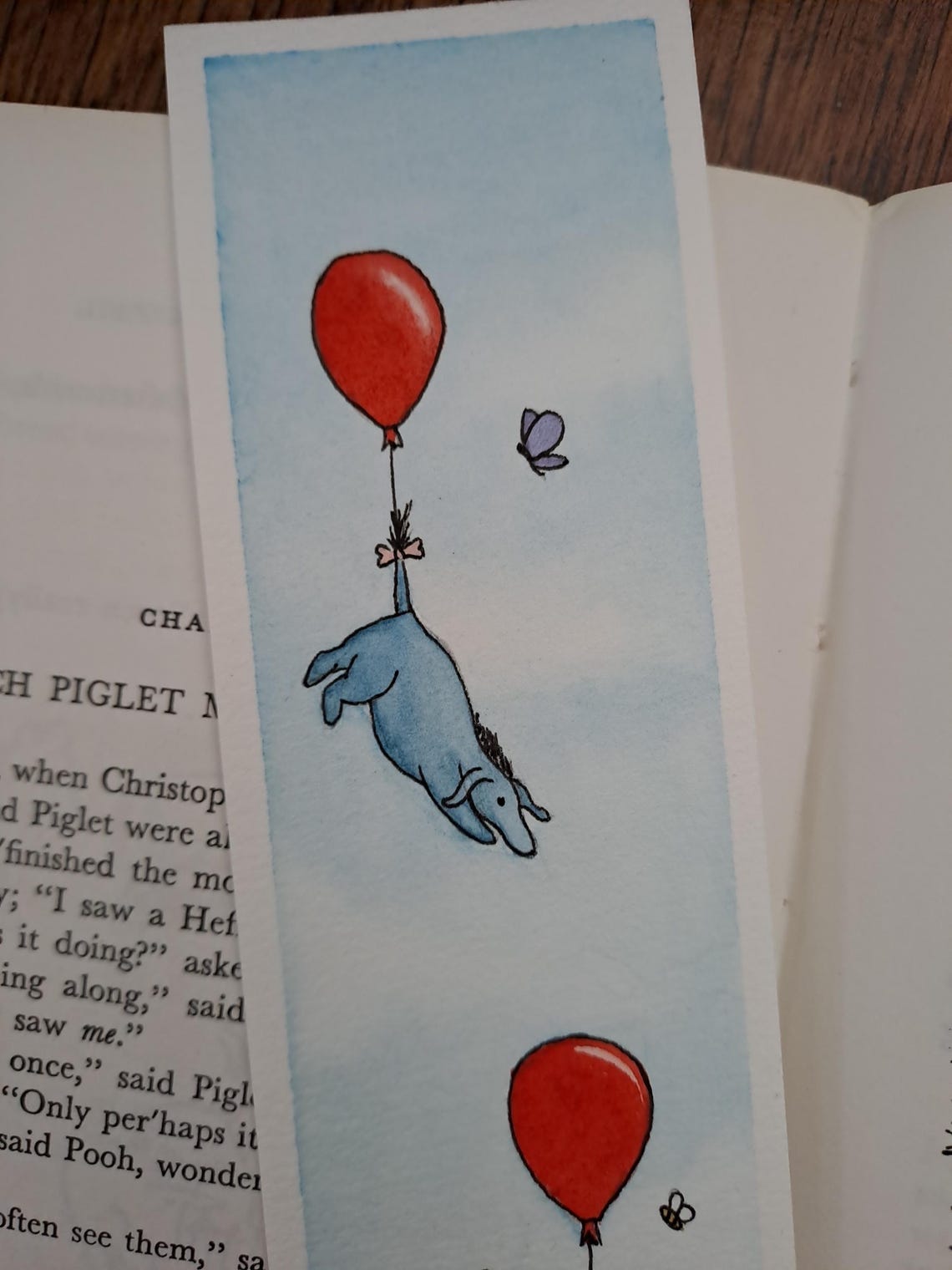 Winnie the Pooh Bookmark – Hand-painted Original – Classic Pooh and ...