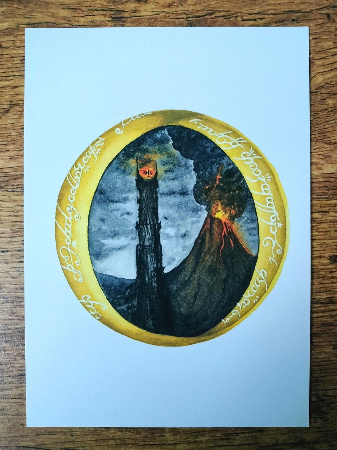 A5 Print Mordor and the Ring of Power Lord of the Rings - Etsy