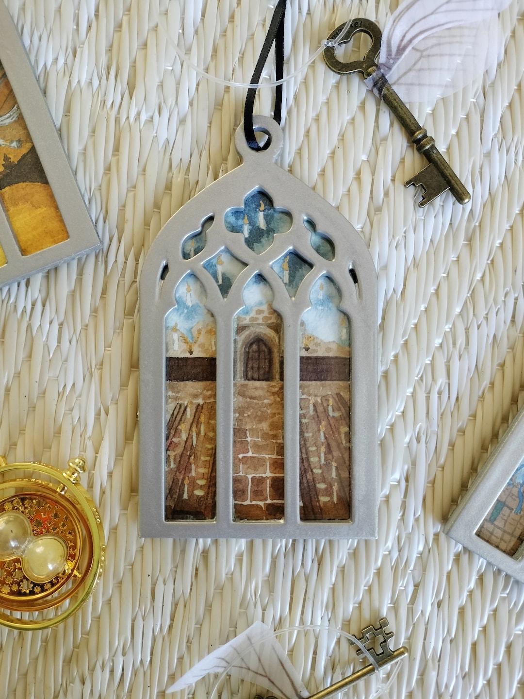 Magic Themed Ornament Hall With Charm Ceiling Flying Candles Wizard ...