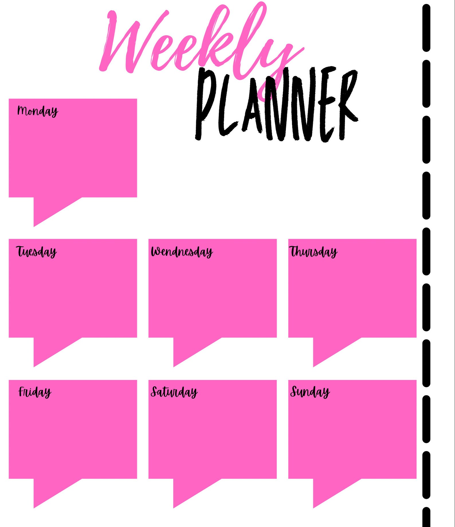 Planner Template Etsy