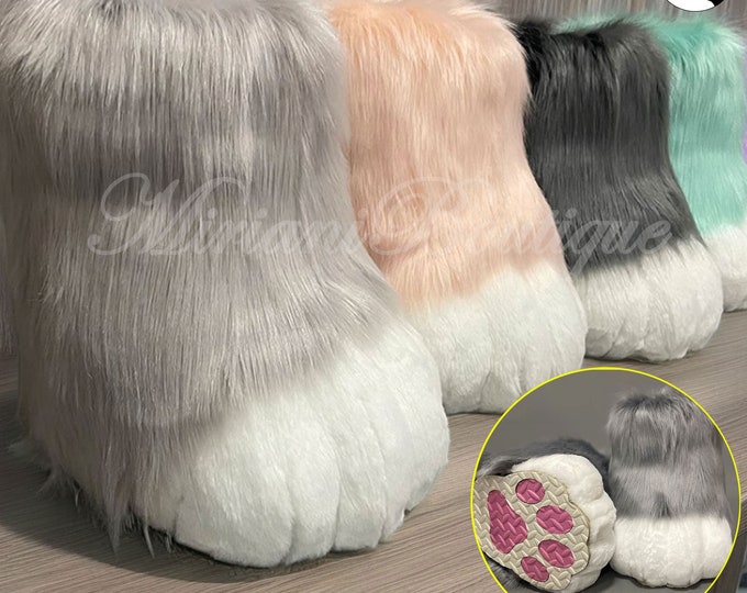 21 Colors Slipper Fursuit Feet Sole Paws, Soft Foot Sole Paws, Fursuit ...