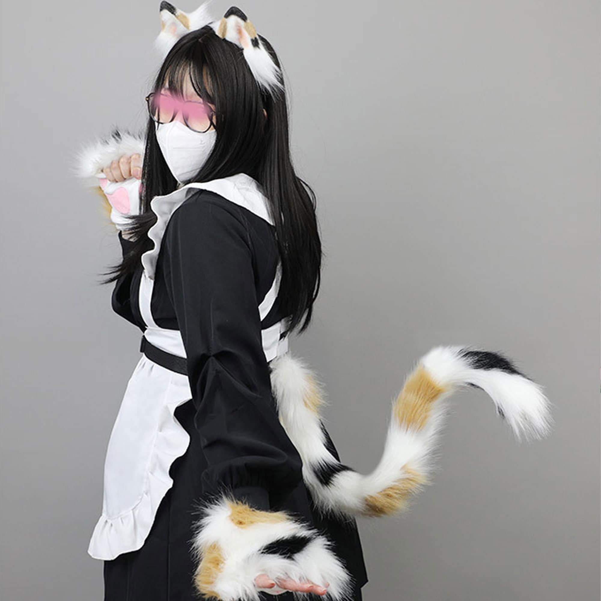 Fursuit Cosplay Cat Set, Kids and Adults Cat Cosplay Furrysuit, Cute ...