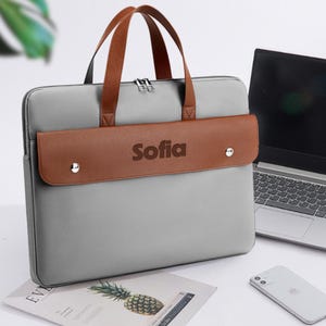 Personalized Leather Laptop Bag,leather Laptop Bag,custom Name ...