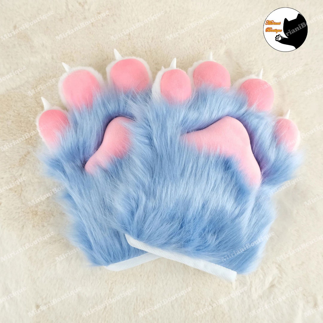 Fursuit Furry Cat Paws With Claw, Fursuit Cat Gloves, Cosplay Costume ...