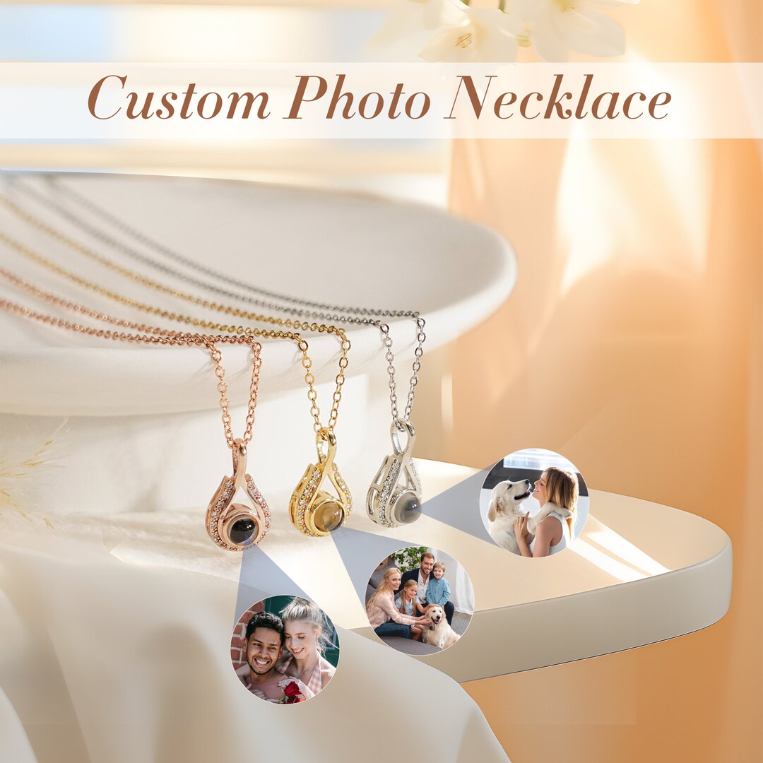 Custom Photo Projection Necklace: Personalized Keepsake Gift - Etsy