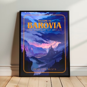 Barovia Dnd Castle Ravenloft Travel Poster - Dungeons and Dragons Decor ...