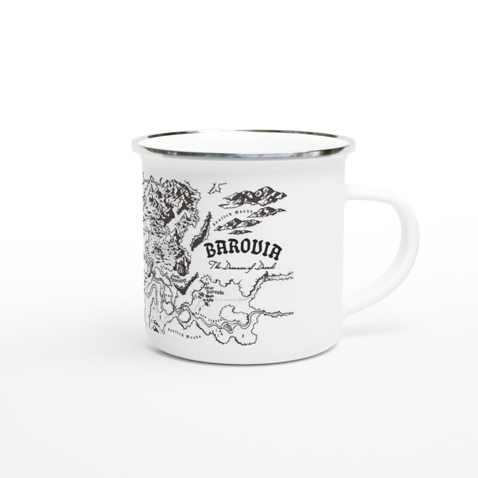 Hand-drawn Barovia Map Mug - Curse of Strahd Dnd Mug - Ravenloft Domain ...