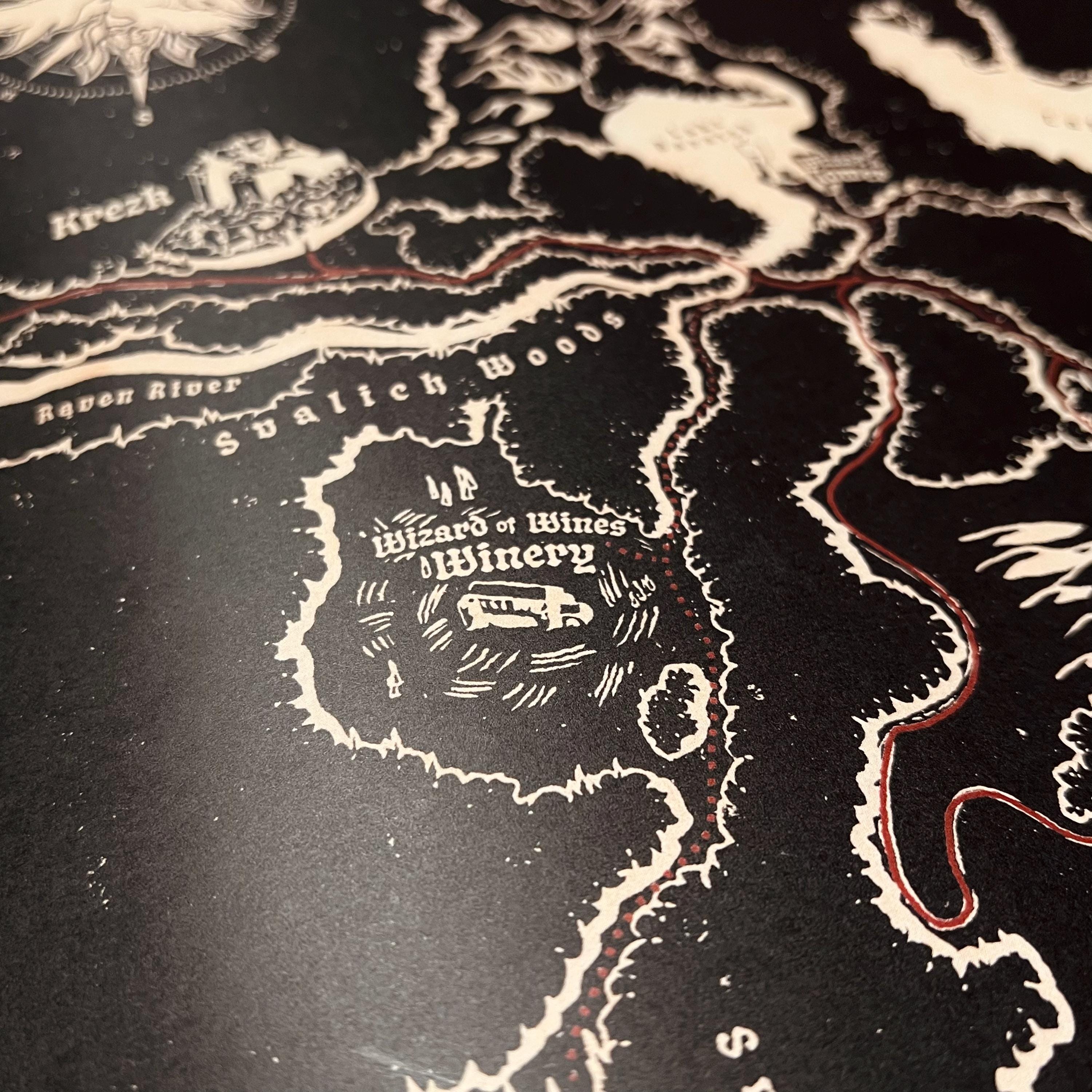 Hand-drawn Barovia Map Curse of Strahd Dungeons and Dragons Poster ...