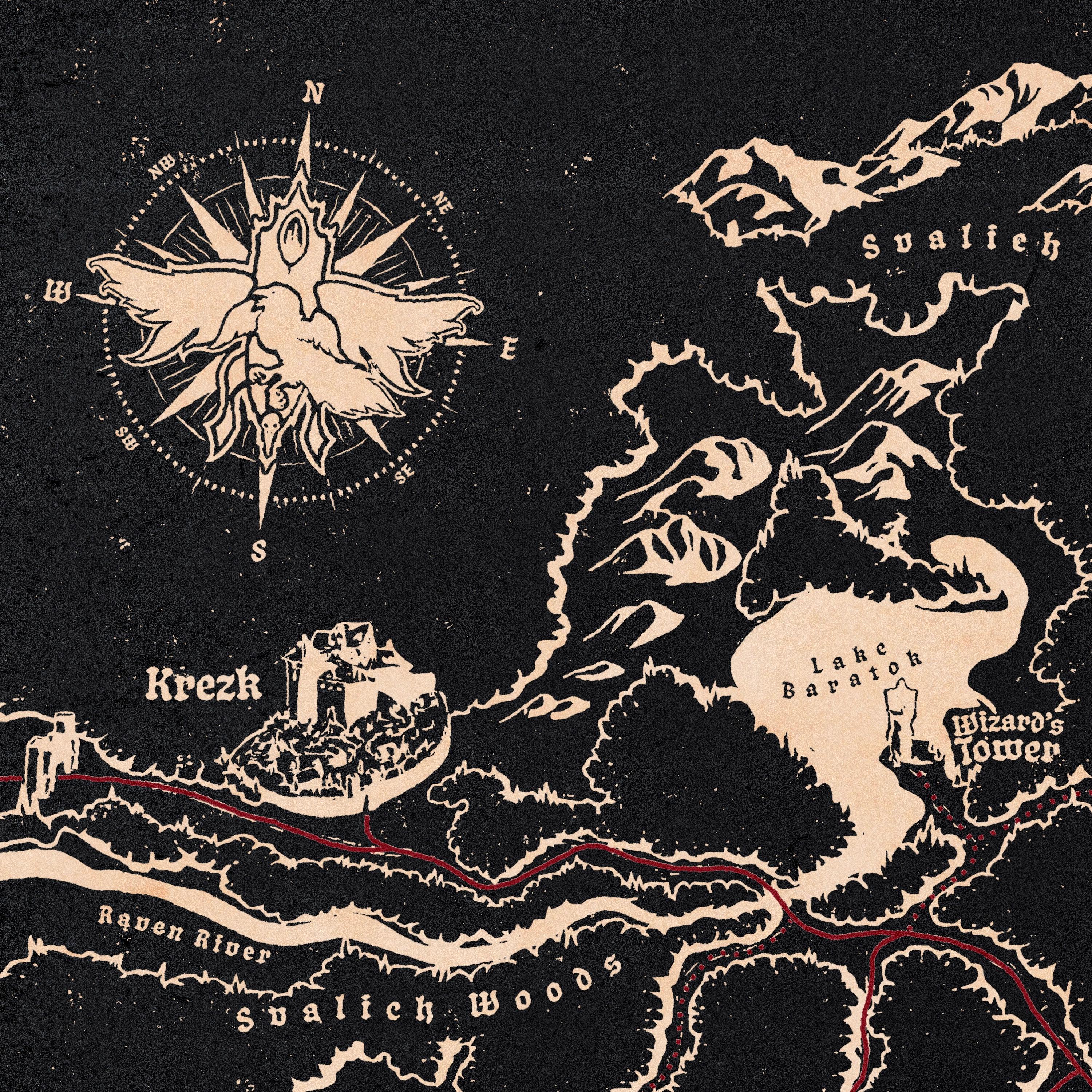 Curse of Strahd Barovia Map: Hand-drawn Dnd Player Handout (digital ...