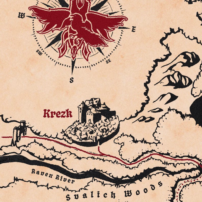 Curse of Strahd Barovia Map: Hand-drawn Dnd Player Handout (digital ...