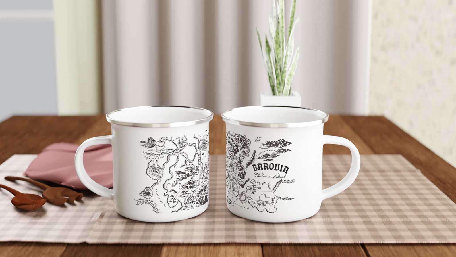 Hand-drawn Barovia Map Mug - Curse of Strahd Dnd Mug - Ravenloft Domain ...