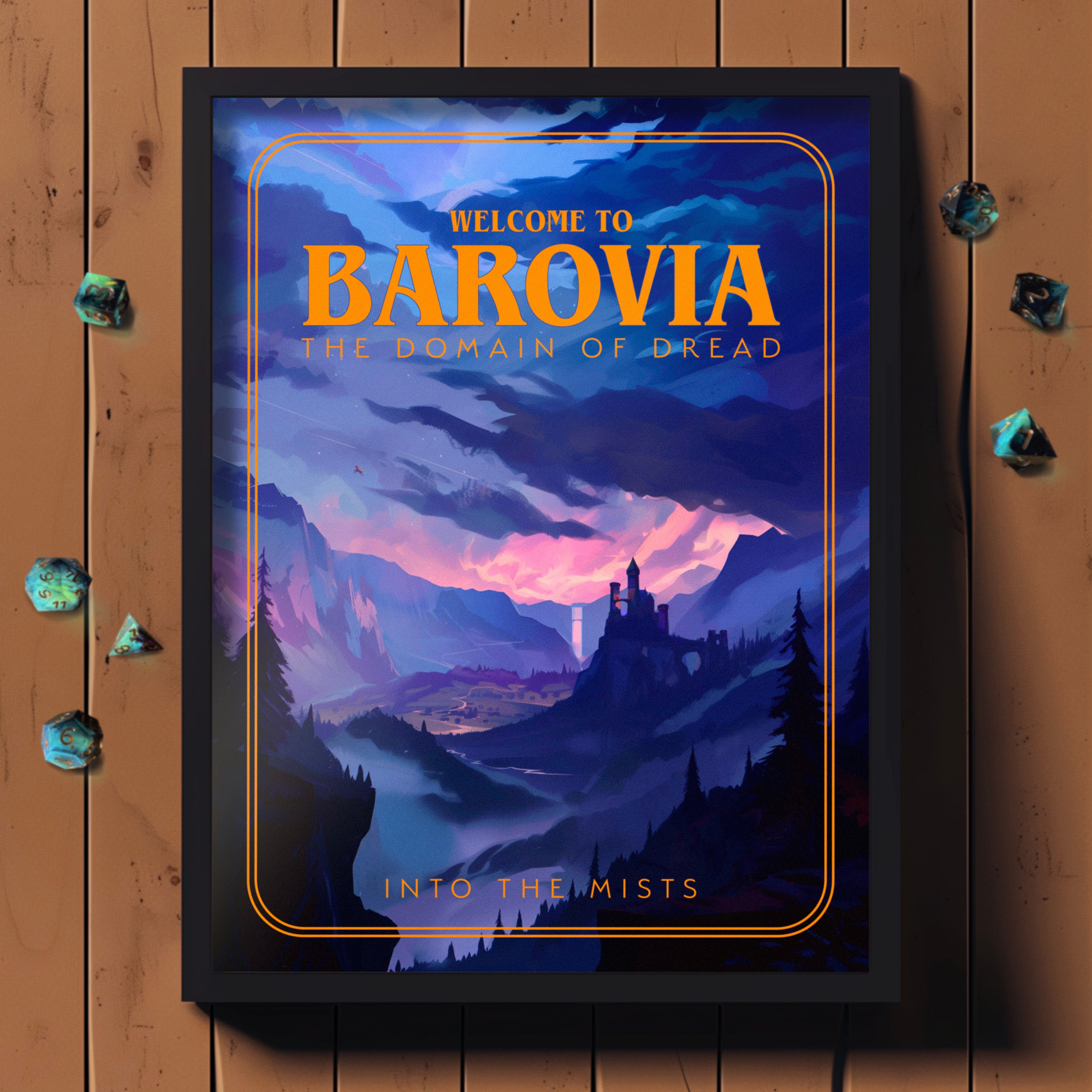 Welcome to Barovia Dnd Castle Ravenloft Travel Poster Dungeons and ...