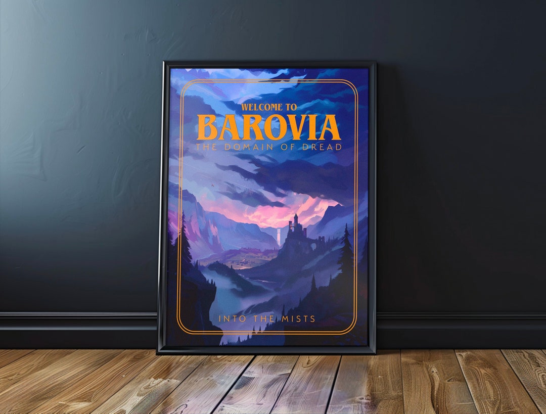 Barovia Dnd Castle Ravenloft Travel Poster - Dungeons and Dragons Decor ...