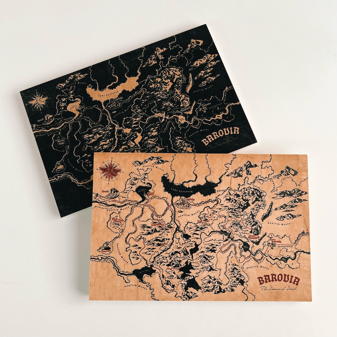 Barovia Map Wood Sign: Curse of Strahd, Hand-drawn D&D Decor - Etsy