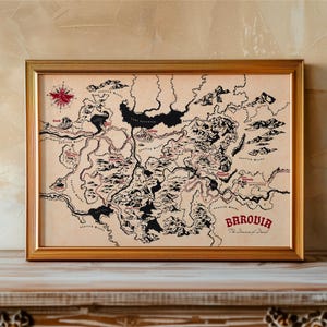 Barovia Map Curse of Strahd Dungeons and Dragons Poster, Geeky Decor or ...