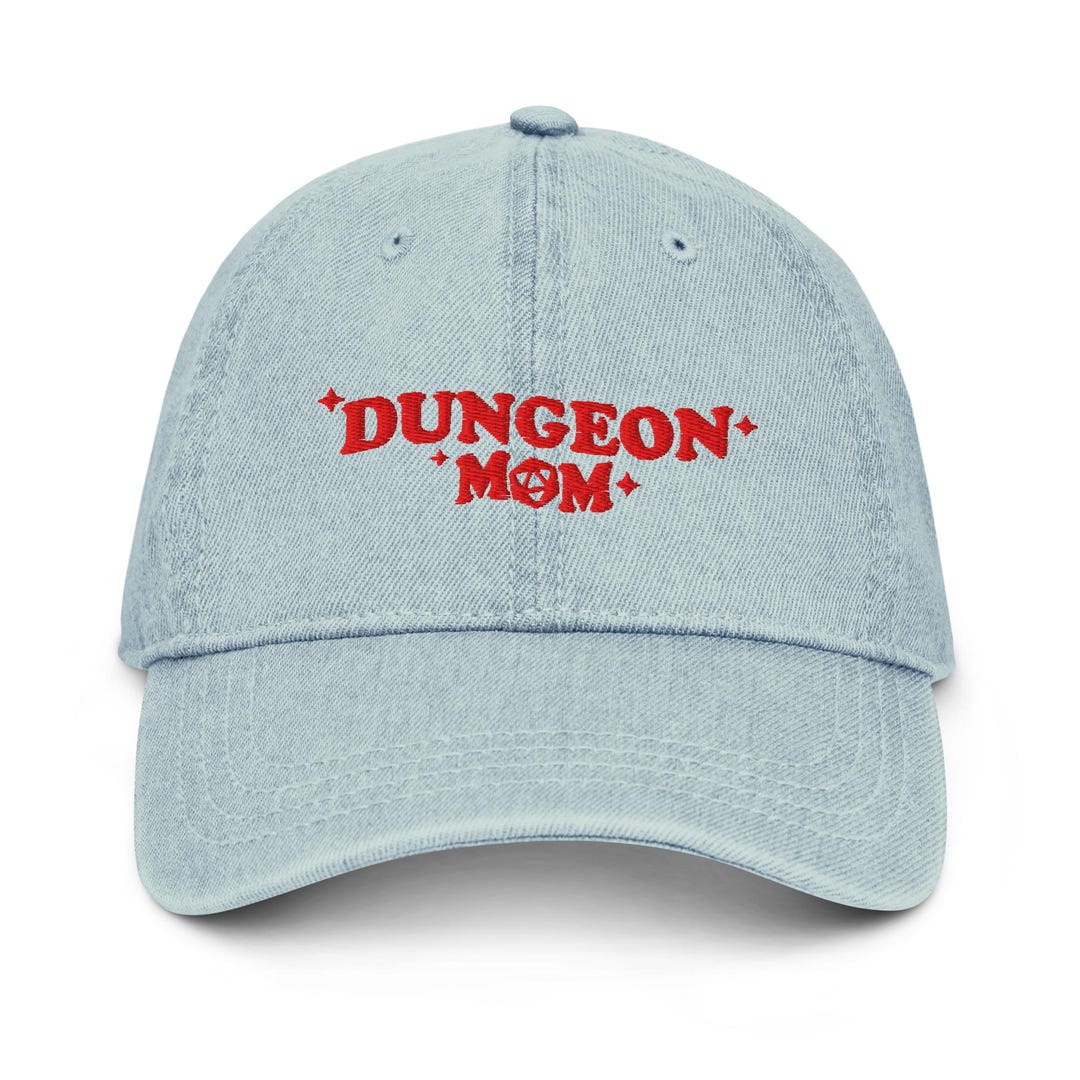 Dungeon Mom Denim Hat: Nerdy Vintage Trendy D&D Baseball Cap - Etsy