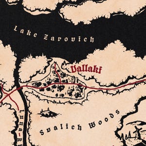 Barovia Map Curse of Strahd Dungeons and Dragons Poster, Geeky Decor or ...