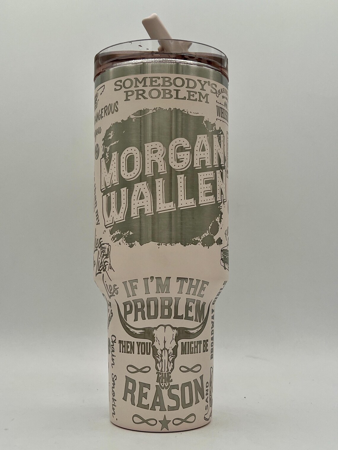 Morgan Wallen Laser Engraving SVG File: 40oz Tumbler Design (digital ...