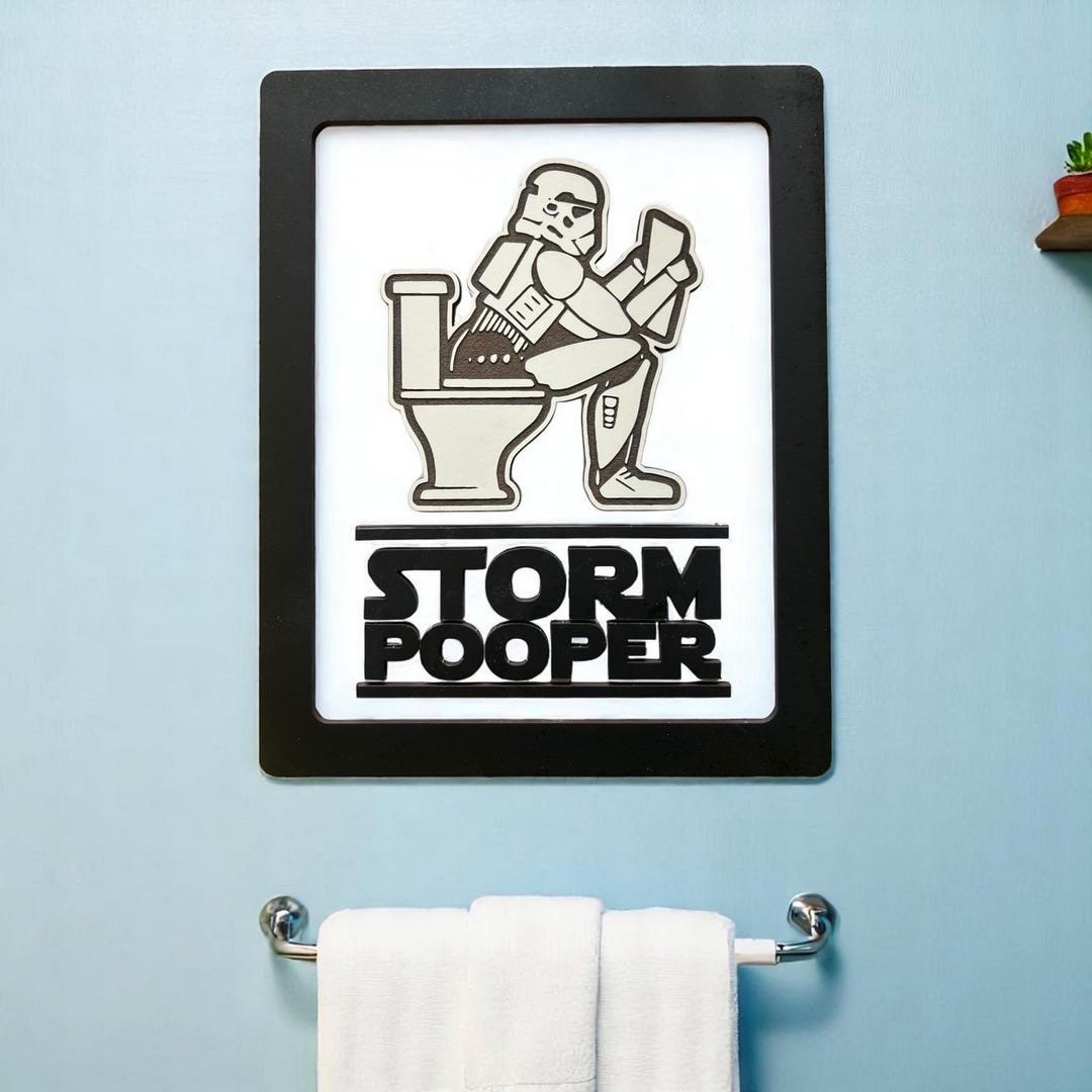 Stormpooper - Stormtrooper - Humorous Bathroom Sign Star Wars - Etsy