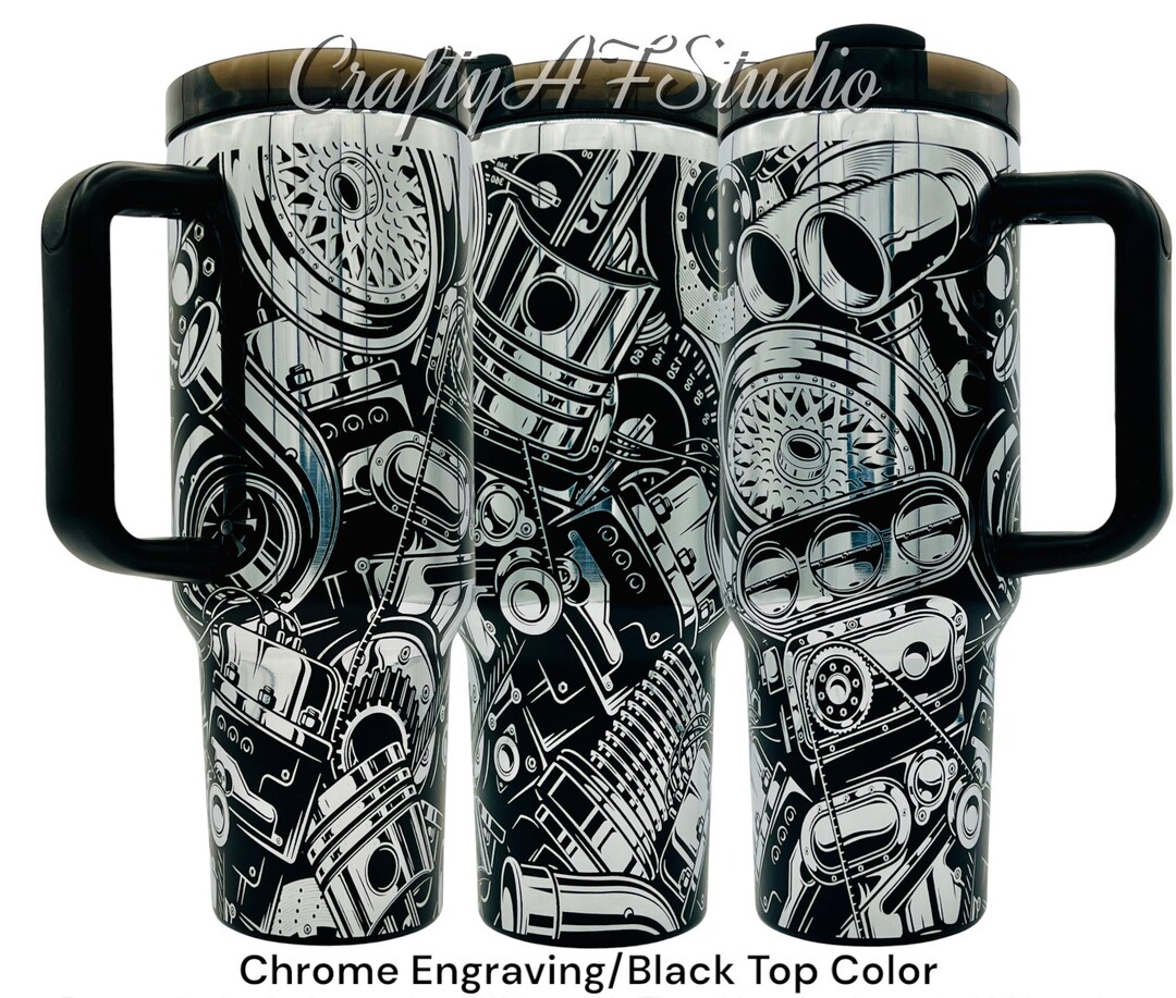 40oz Car Mechanic Enthusiast Tuner Hot Rod Themed Laser Engraved ...