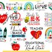 30 Bundle Design Teacher Life Clipart, Printable Appreciation Tags for ...