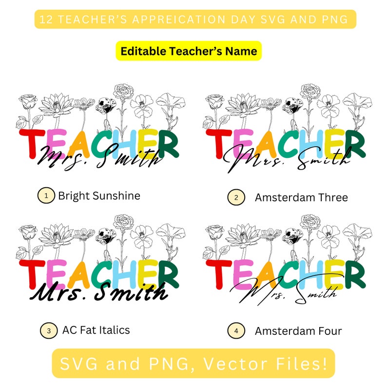 30 Bundle Design Teacher Life Clipart, Printable Appreciation Tags for ...