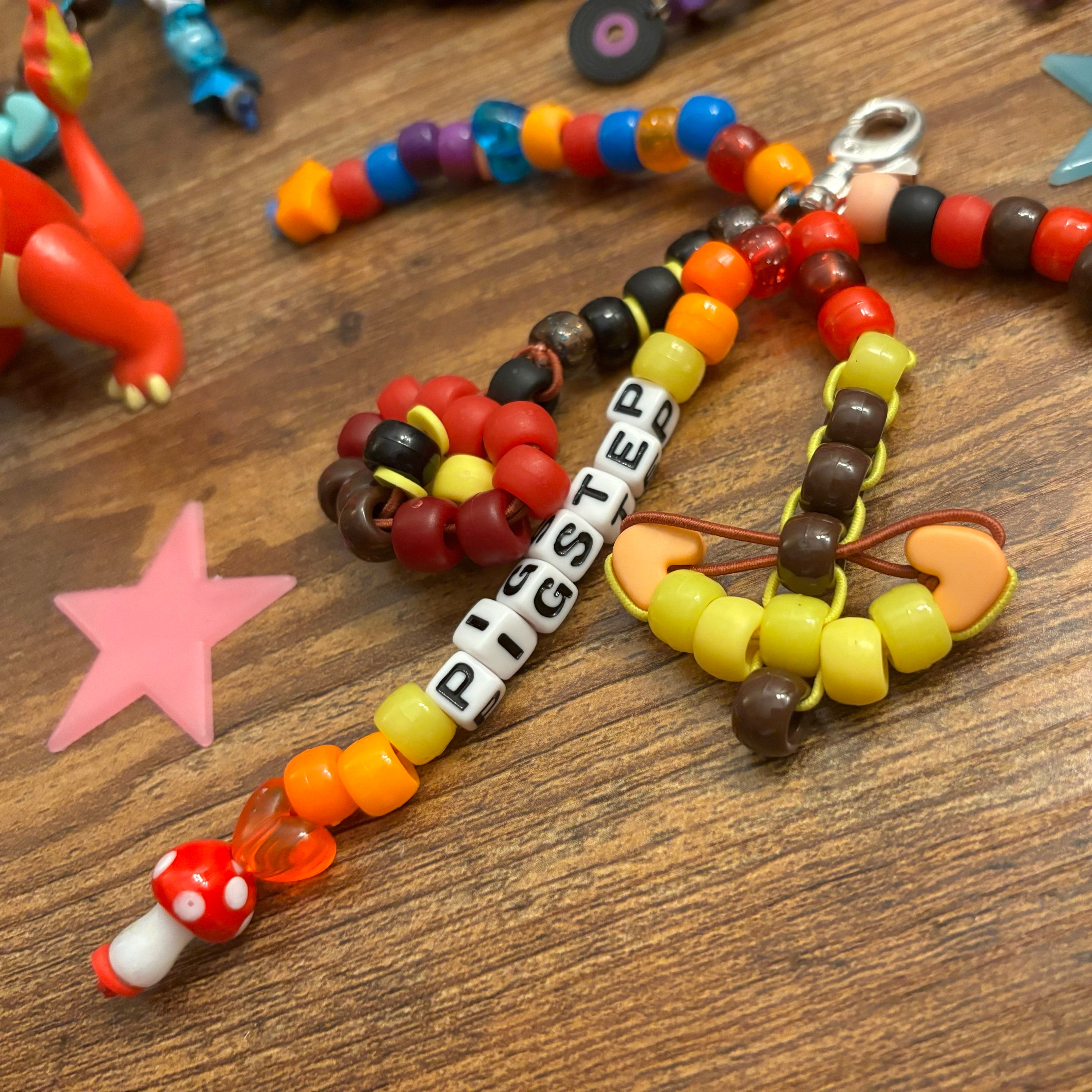 Minecraft Kandi Fidget Keychains With Rotating Lobster Clasp - Etsy