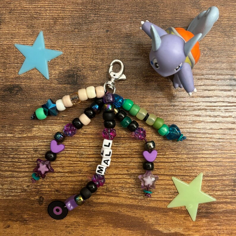 Minecraft Kandi Fidget Keychains With Rotating Lobster Clasp - Etsy