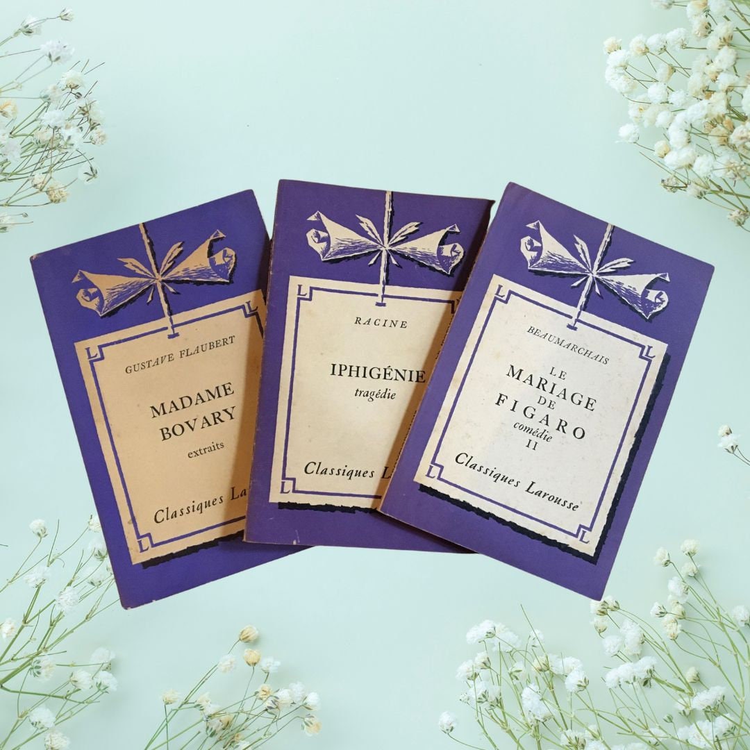 Vintage Larousse Books, Vintage Paperbacks, Decorative Books - Etsy