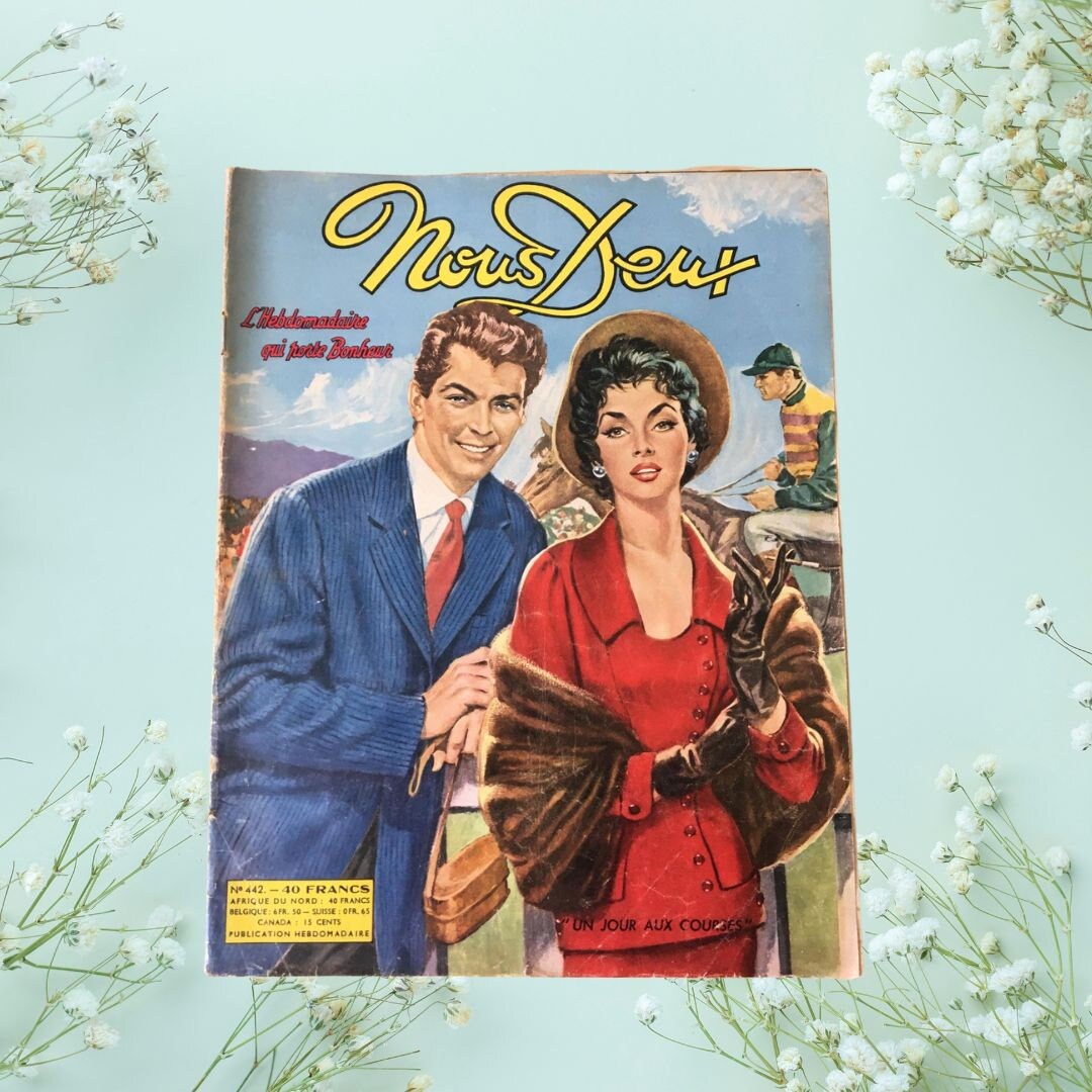 French Vintage Magazine, 1950’s French Magazine, French Romance ...