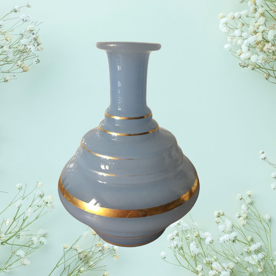 Blue Glass, Blue Milk Glass, Blue Milk Glass Decanter, Vintage Decanter ...