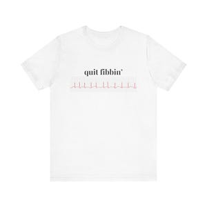 Quit Fibbin' Atrial Fibrillation Rhythm Strip Unisex Jersey Bella ...