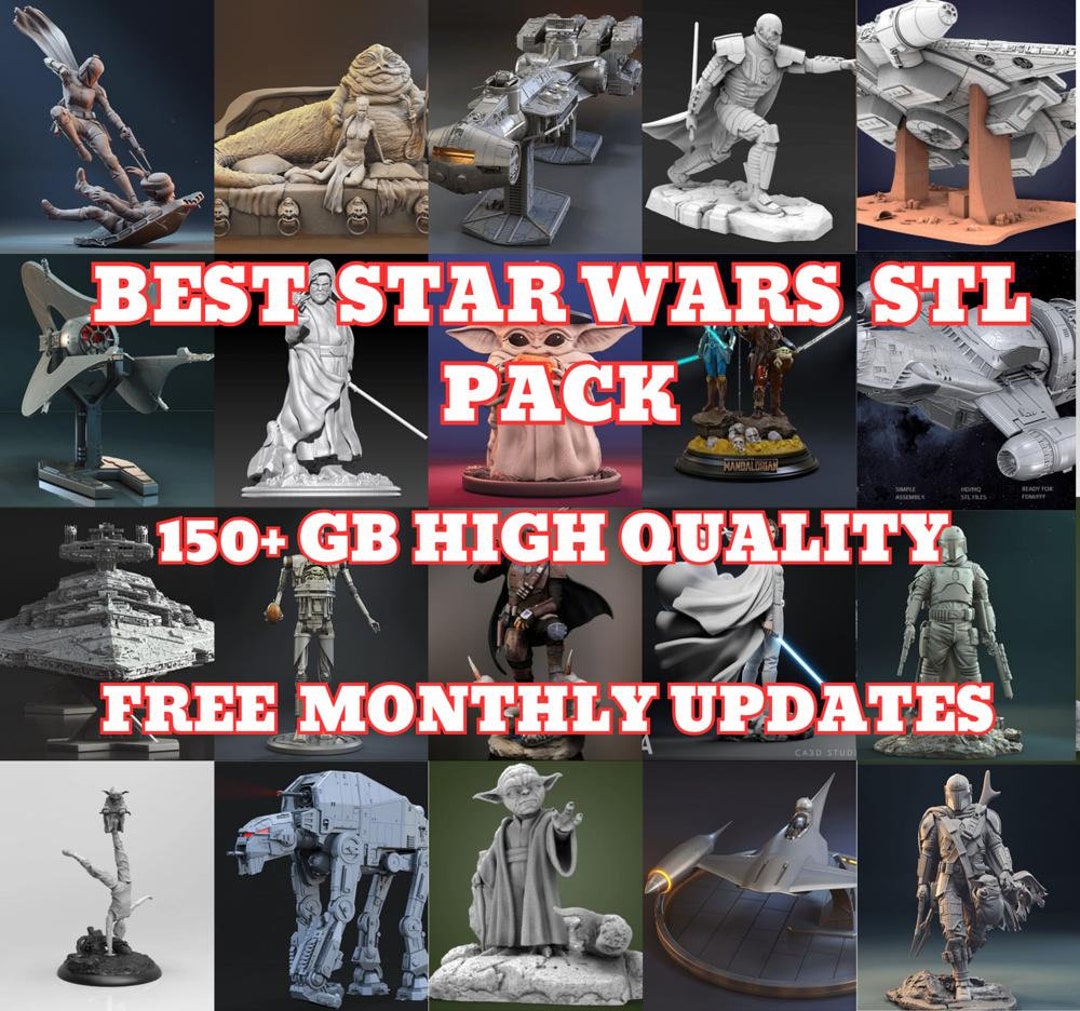 Star Wars Stl Pack 3D STL Files Bundle 150 GB Models Premium Stl Files ...