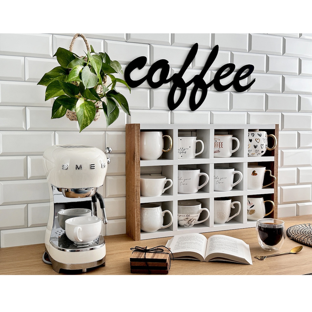 Coffee Mug Shelf, Cup Rack, Coffee Cup Holder, Coffee Mug Wall Rack ...