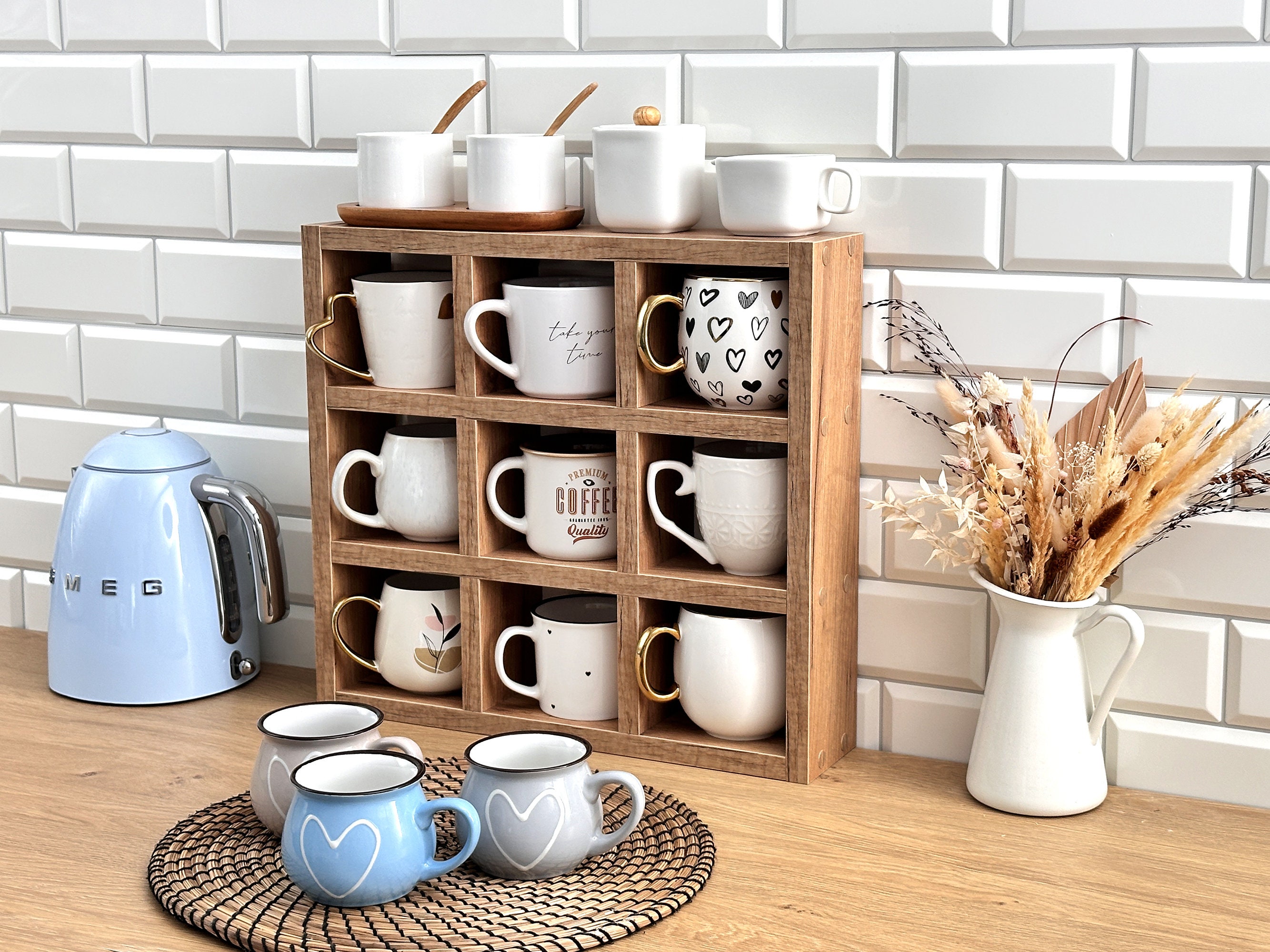 Coffee Mug Shelf, Cup Rack, Coffee Cup Holder, Coffee Mug Wall Rack ...