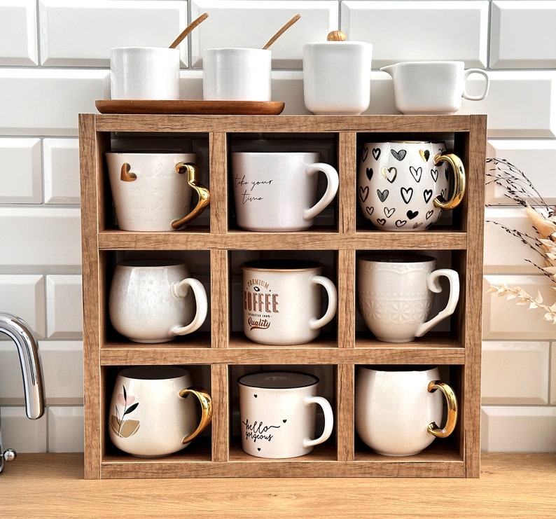 Coffee Mug Shelf, Cup Rack, Coffee Cup Holder, Coffee Mug Wall Rack ...